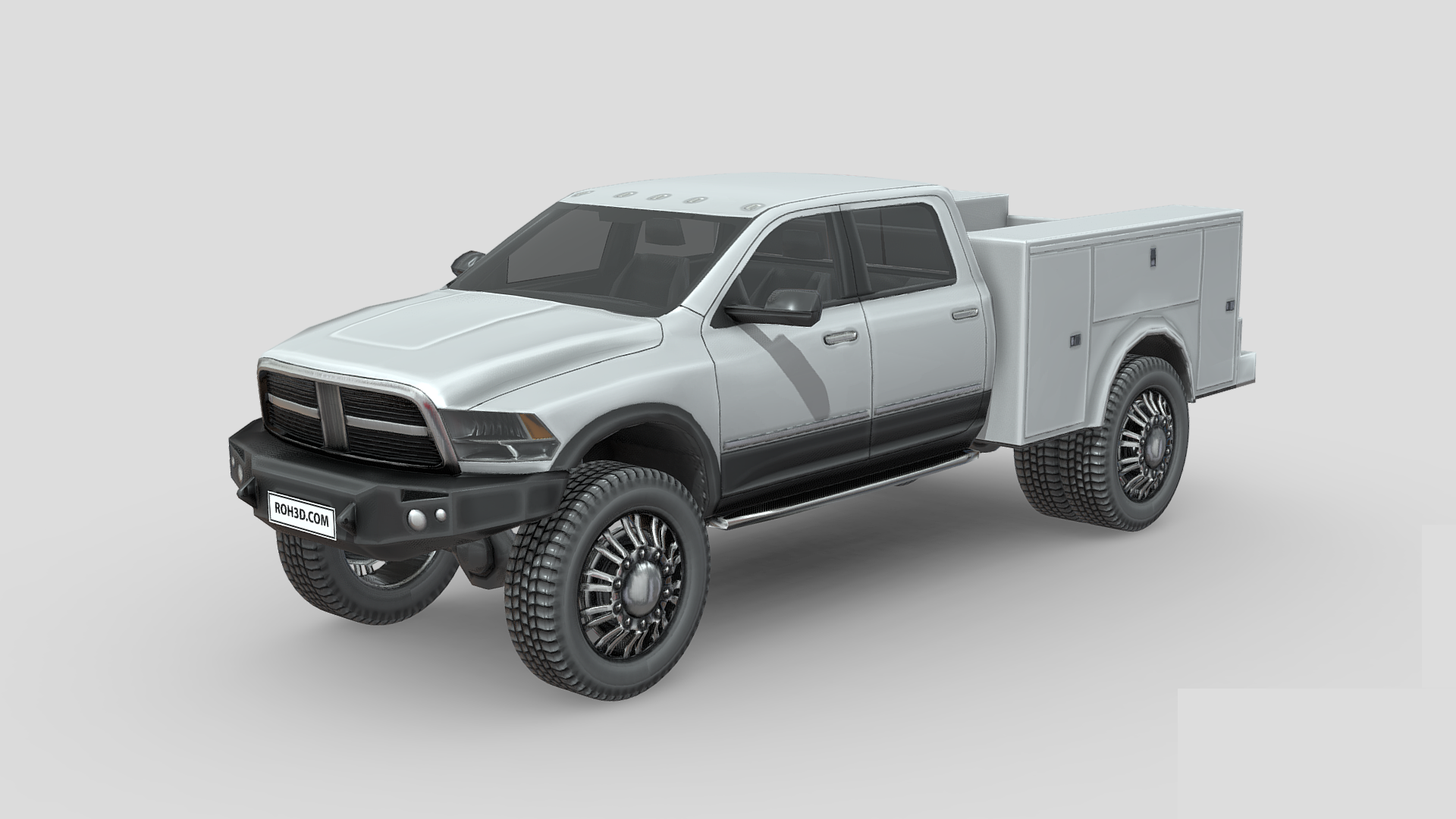 Low Poly Car - Dodge Ram Utility Cab – ROH3D