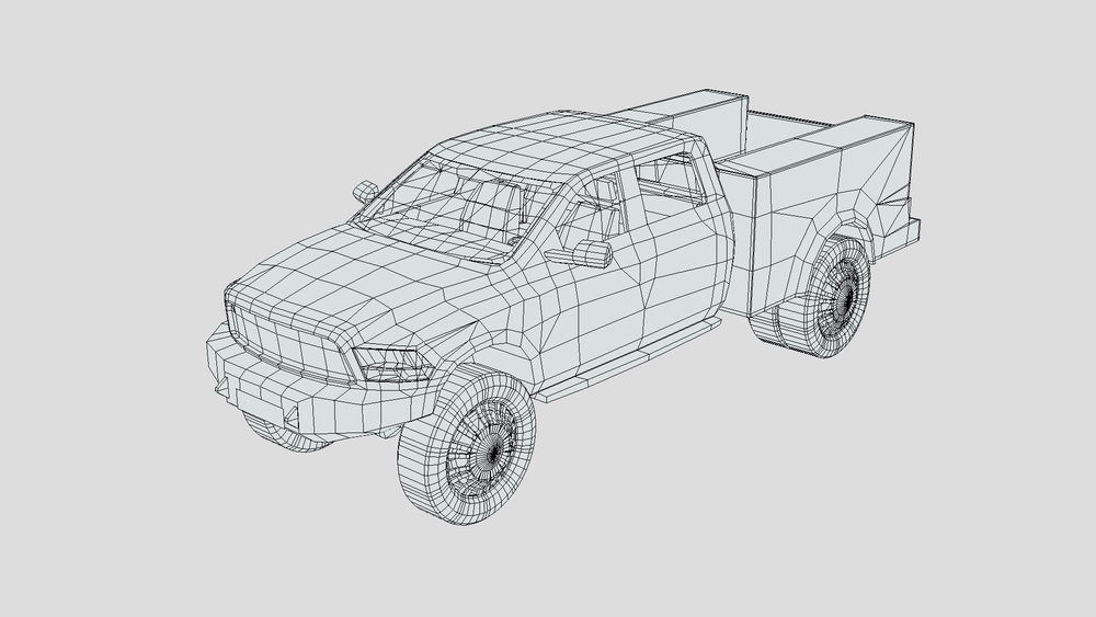 Low Poly Car - Dodge Ram Utility Cab – ROH3D