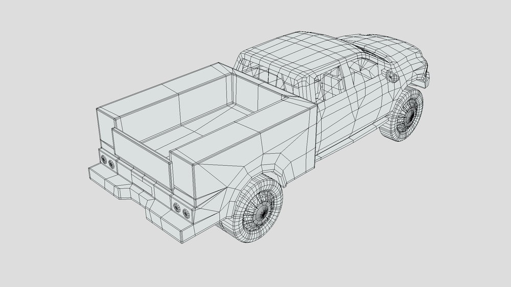 Low Poly Car - Dodge Ram Utility Cab – ROH3D
