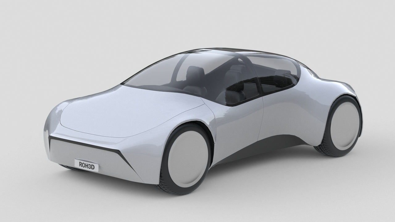 Retro-Futuristic Compact Car – ROH3D