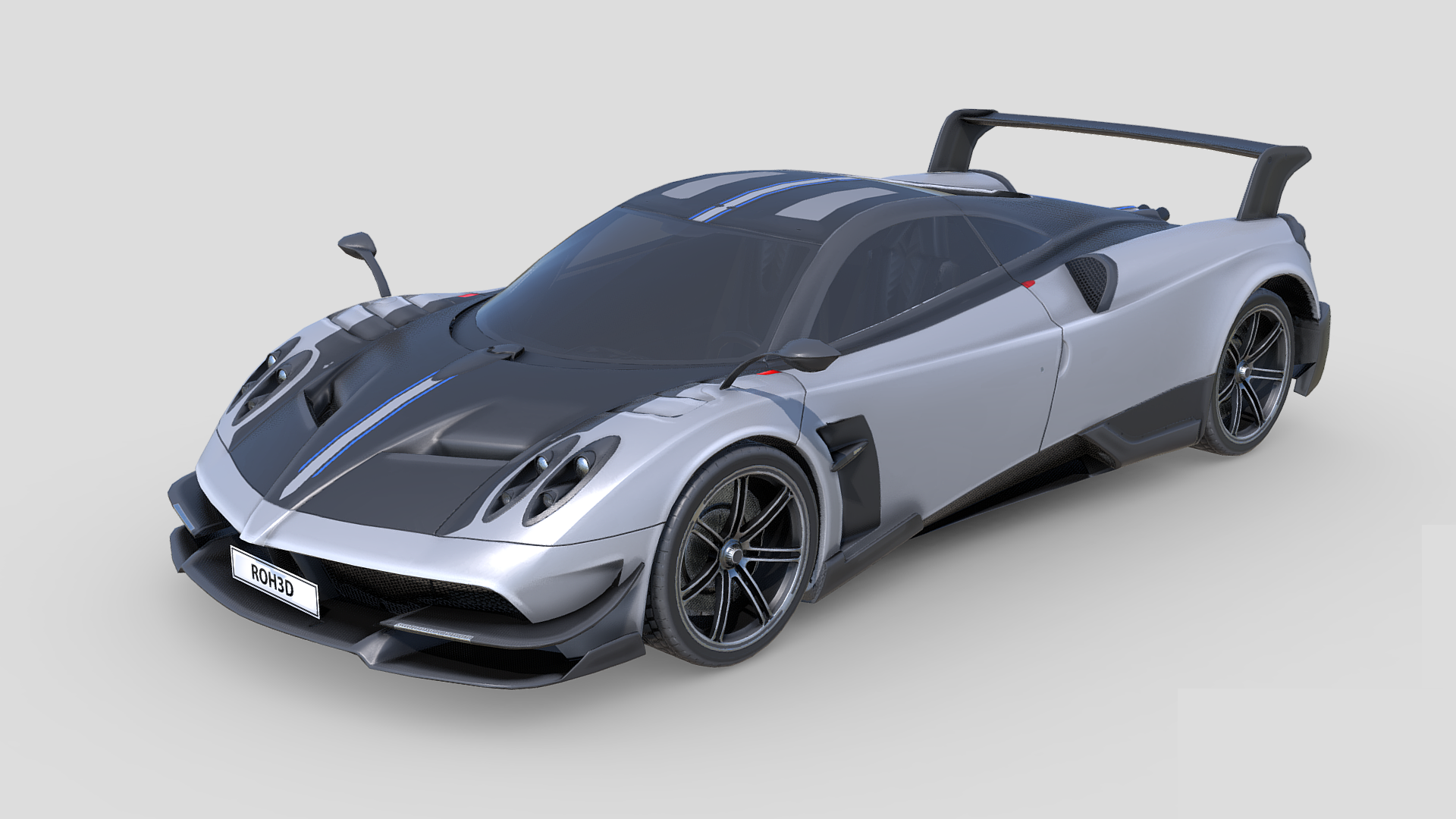 Low Poly Car - Pagani Huayra BC – ROH3D